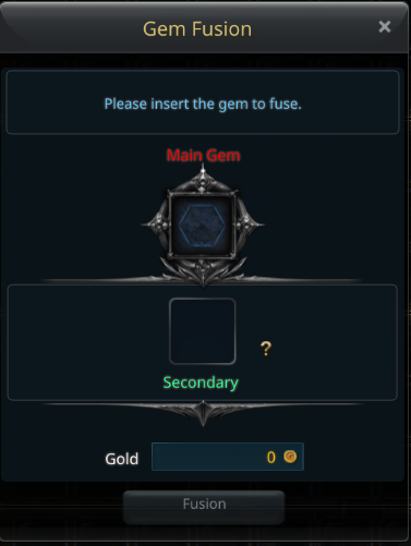 Required Items for Gem Fusion