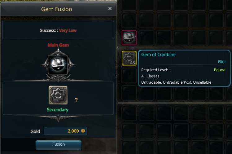 The next step is to right-click the Gem of Combine , which will be ...