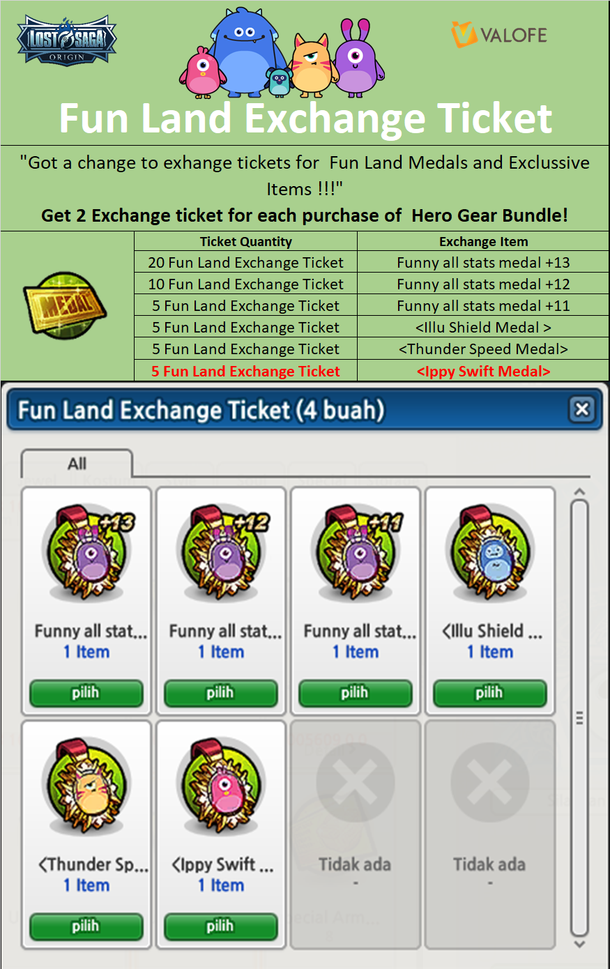 Fun Land Medal Set Guide