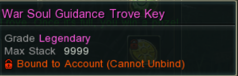 War Soul Guidance Trove Key