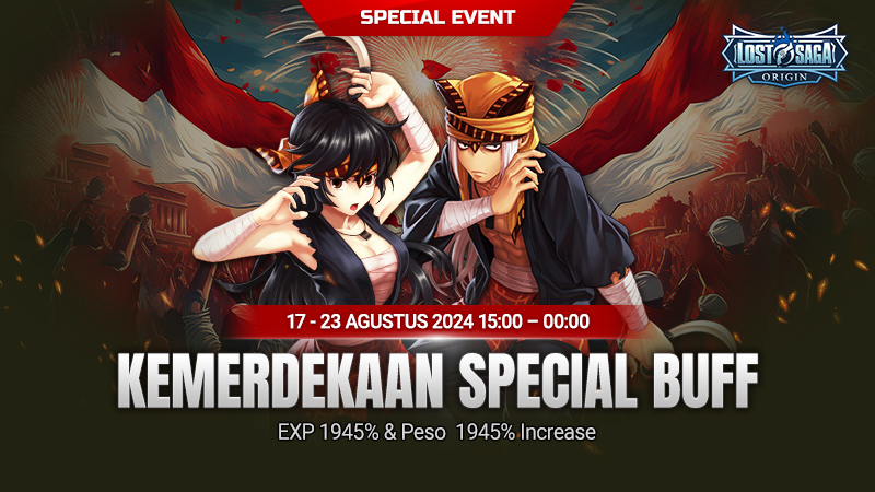 Kemerdekaan EXP and Peso Special Buff!